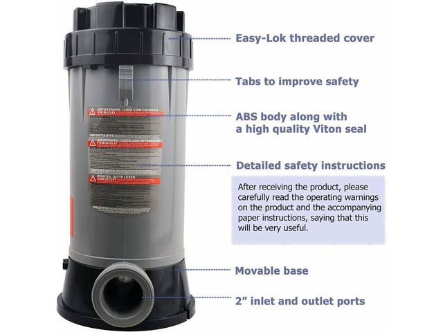 Updated CL200 in-line pool Automatic Chlorinator Feeder,Fit Hayward ...