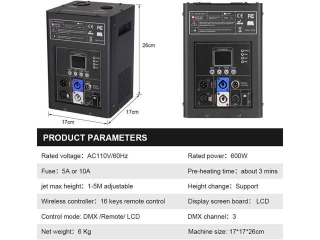 4PCS LCD Stage Effects Machine 600W Special Equipment Adjustable Height ...
