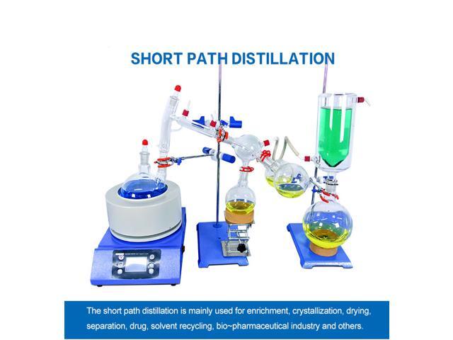 HNZXIB 2L Short Path Distillation Kit Cold Trap and Stirring Heating ...