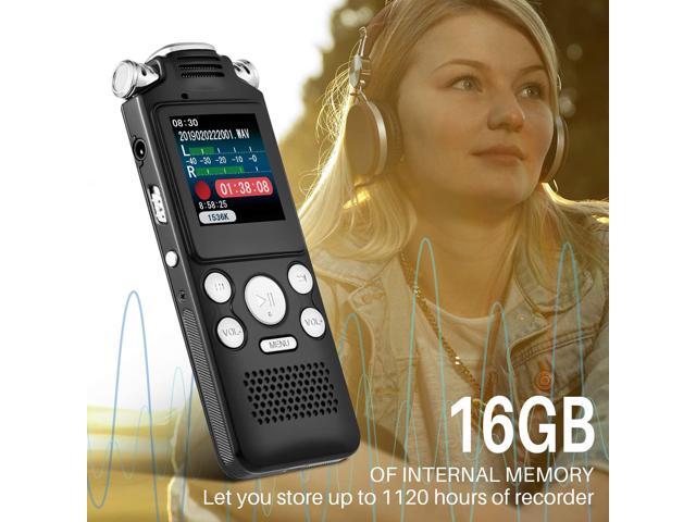 AUTENS Digital Voice Recorder 16GB with Variable Playback Speed, Sound ...