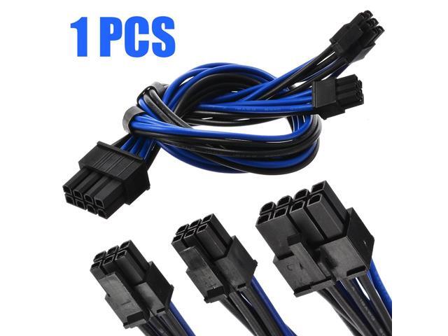 18AWG Dual Mini 6 Pin Male To 8 Pin Male PCI Express Power Converter ...