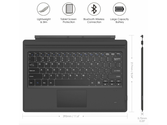For Microsoft Surface Pro 7/Pro 6/5 Type Cover Wireless Bluetooth ...