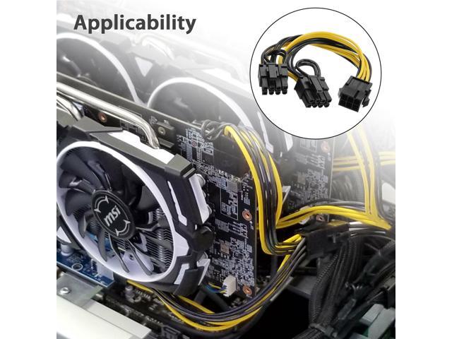 5X PCI-E 6-pin to 2x 6+2-pin 6-pin / 8-pin Power Splitter Cable PCIE ...