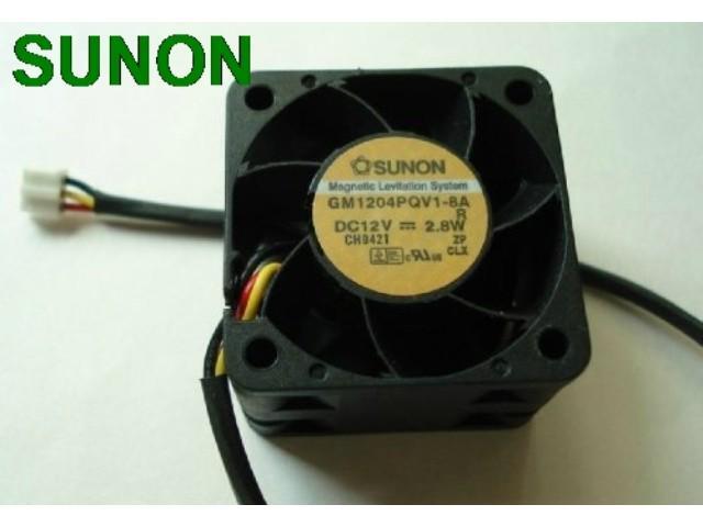 Sunon 4028 GM1204PQV1-8A 40mm 4cm DC 12V 2.8W 3wire Cooling Fans ...