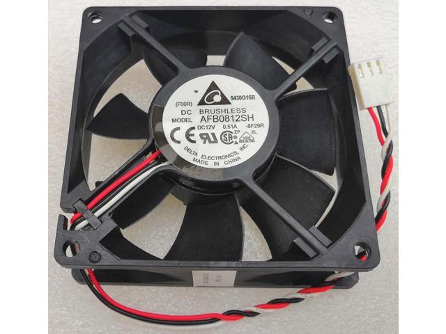 AFB0812SH 12V 0.51A Delta 8025 8CM Fan 3 Line Dual Ball Ball High Speed ...