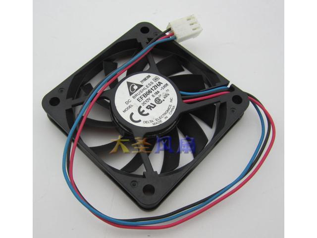 60mm fan 10mm slim delta EFB0612HA 6010 DC 12V 0.18A computer pc case ...