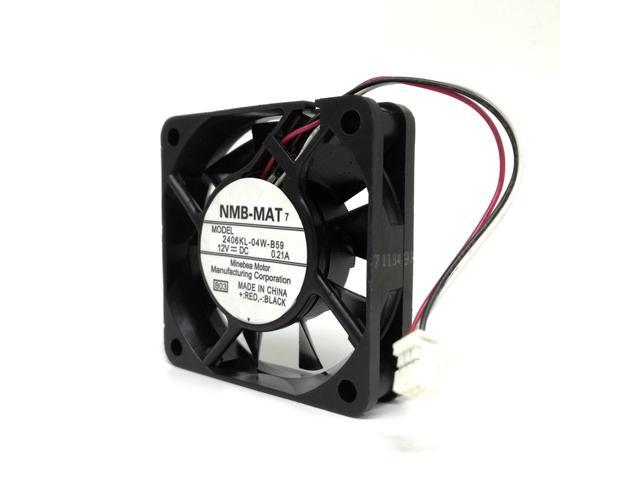 60mm Fan Minebea 2406KL-04W-B59 12V 0.21A 6015 6CM wire speed durable fan NMB Dual Ball Bearing ...