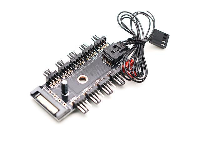 4-Pin Speed Control Computer Fan Hub Can Be Connected to 10-Way Power ...