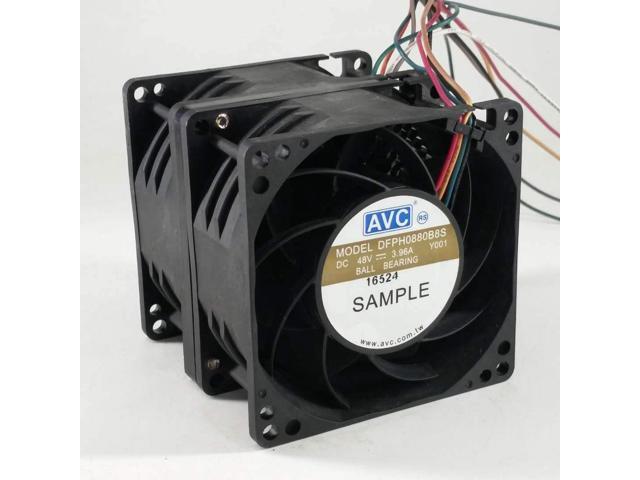 Supercharging Fan air fan AVC DFPH0880B8S 8080 8cm DC 48V 3.96a dual ...