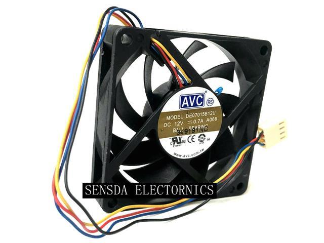 70mm computer cpu fan DA07015B12U DE07015B12U 7cm 70mm fan 12V 0.70A 4-P pwm computer chassis ...