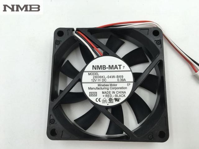 NMB 2806KL-04W-B69 12V 0.39A chassis power supply 3-Pin cooling fan ...