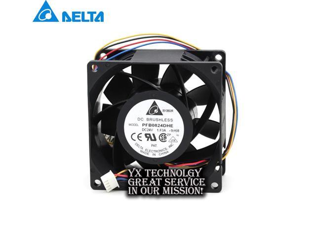 Delta Large wind PFB0824DHE 24V 8cm 1.63A four-wire PWM inverter fan 80*80*38MM - Newegg.com