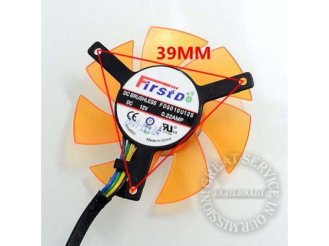 video card fan Graphics card fan 45mm diameter blades 39mm pitch 4P 12V ...