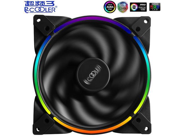 RGB HALO 14cm Computer Case Adjust Fan 12V 4PIN RGB Quiet PWM Fans ...