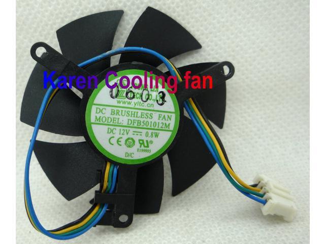 DFB501012H DFB501012M 5010 12v 0.8w graphics card dual ball cooling fan ...