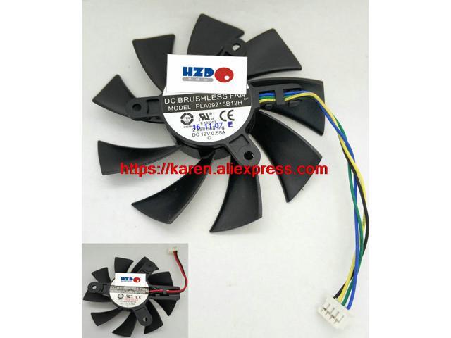 PLA09215B12H 4Wire 4Pin 12V 0.55A cooler fan MSI N560 570 580GTX HD6870 ...