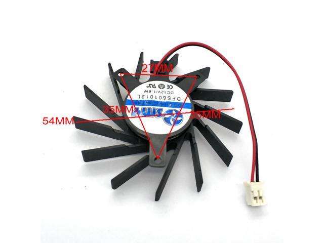 SMY DFS601012L DC12V 1.6W 5510 5.5CM 55MM 2pin 2wire Cooler Fan video ...