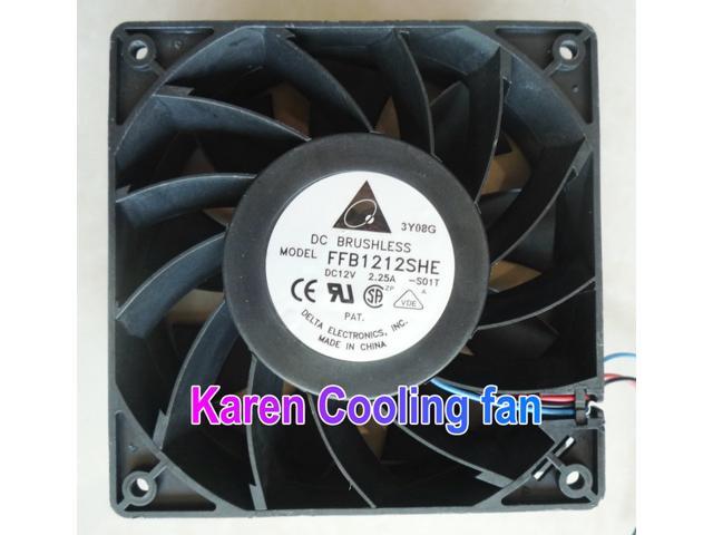 DELTA 12CM FFB1212EHE FFB1212SHE FFB1212VHE 12038 12V 2.25A 3WIRE ...