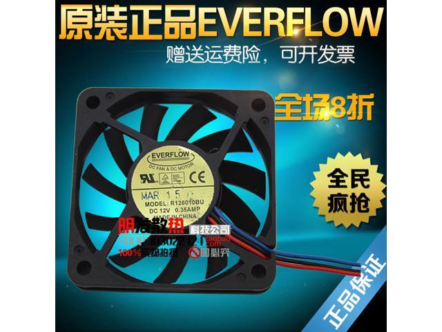 R126010BU 12V0.35A 6010 6CM 3-wire double ball air volume CPU fan ...