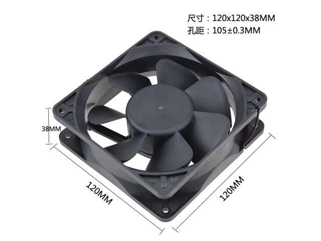DC 12V 24V 48V 120MM Dual Ball Durable Supercharged High Air Volume 12038 120x120x38mm Cooling ...