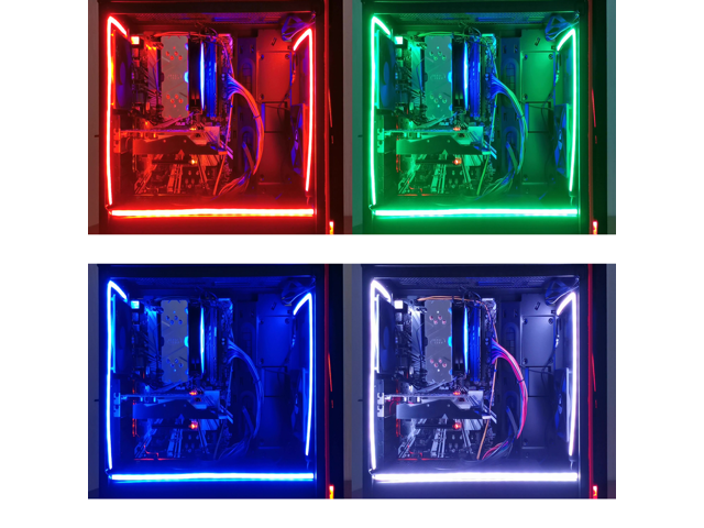 Airgoo NEON RGB LED Strip for PC, 1 x 31.5 inch RGB LED Strip for 12V 4 ...