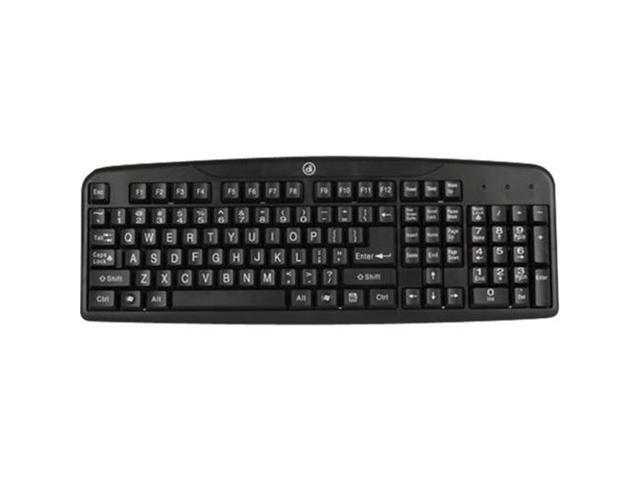 Digital Innovations - 4250400 Full-size Wired Easy-View Keyboard ...