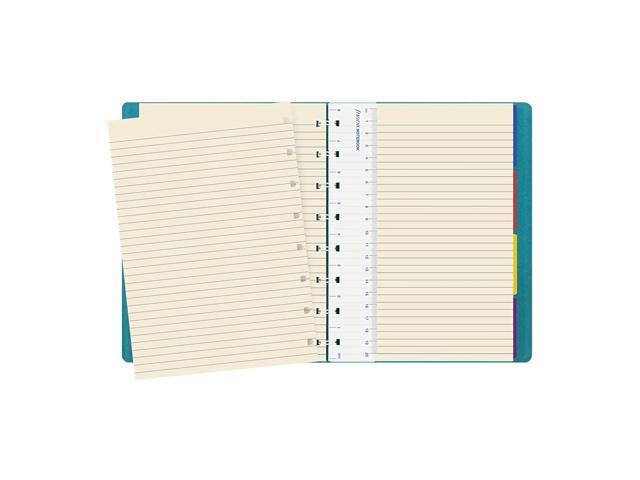 FILOFAX Refillable Saffiano Notebook, A5 (8.25" x 5") Aqua - 112 Cream ...