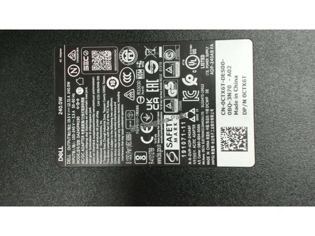 Refurbished: Dell Ac Adapter 19.5V Alienware 17 R4 P31E (A)(Fc16) Ctx6T ...