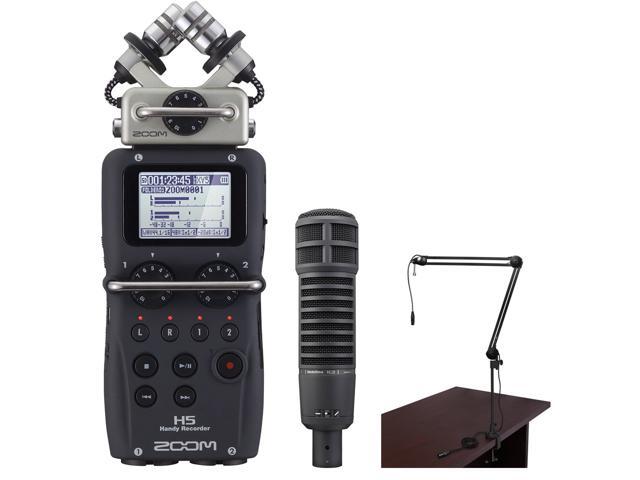 Zoom H5 Recorder Podcast Kit with Electro-Voice RE20 Mic (Black) & Two ...