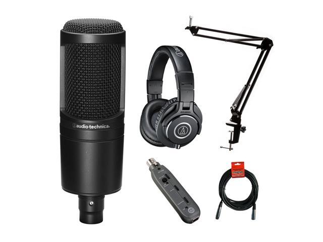 Audio-Technica AT2020 Studio Microphone Kit with Headphones, Boom ...