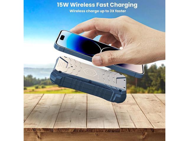 TECHSMARTER 20000mAh Rugged & Waterproof 30W USB-C PD & 15W Wireless ...