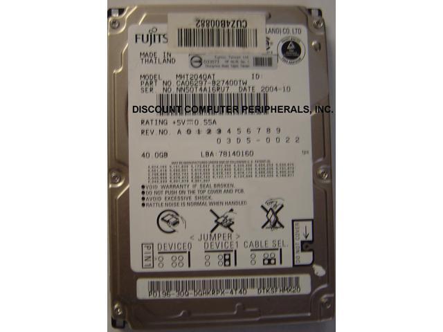 Fujitsu MHT2040AT 40GB 4200 RPM 2MB Cache IDE Ultra ATA100 / ATA-6 2.5 ...