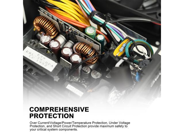 Segotep 600W Power Supply ATX 80 Plus Gold PSU with Silent 120mm Fan ...