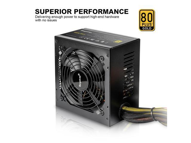 Segotep 600W Power Supply ATX 80 Plus Gold PSU with Silent 120mm Fan ...