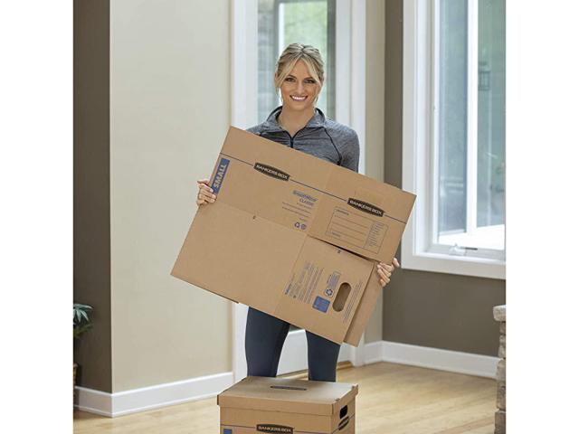 SmoothMove Classic Moving Boxes TapeFree Assembly Easy Carry Handles ...