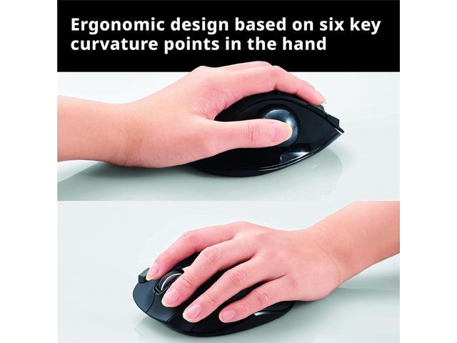 EX-G Left-Handed Trackball Mouse, 2.4GHz Wireless, Thumb Control, 6 ...