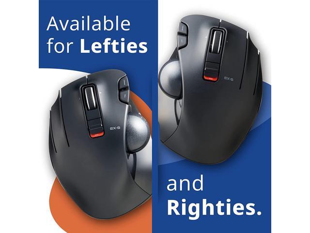 EX-G Left-Handed Trackball Mouse, 2.4GHz Wireless, Thumb Control, 6 ...
