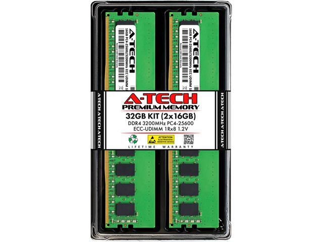A-Tech 32GB (2x16GB) 1Rx8 PC4-25600 / PC4-25600E DDR4 3200 MHz ECC ...