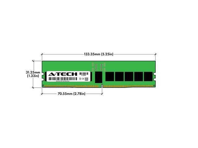 A-Tech 32GB 2Rx8 PC5-38400R DDR5 4800 MHz EC8 RDIMM ECC Registered DIMM ...
