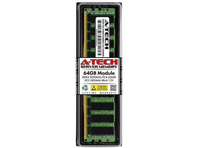 A-Tech 64GB 4Rx4 PC4-25600L DDR4 3200 MHz ECC LRDIMM Load Reduced DIMM ...