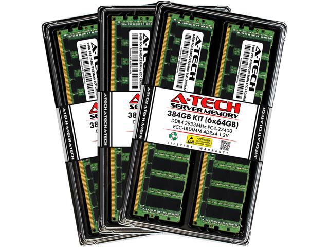 A-Tech 384GB Kit (6x64GB) RAM for Apple Mac Pro (2019, 12-Core/16-Core ...