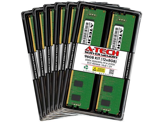 A-Tech 96GB Kit (12x8GB) RAM for Apple Mac Pro (2019, 8-Core, Rack ...