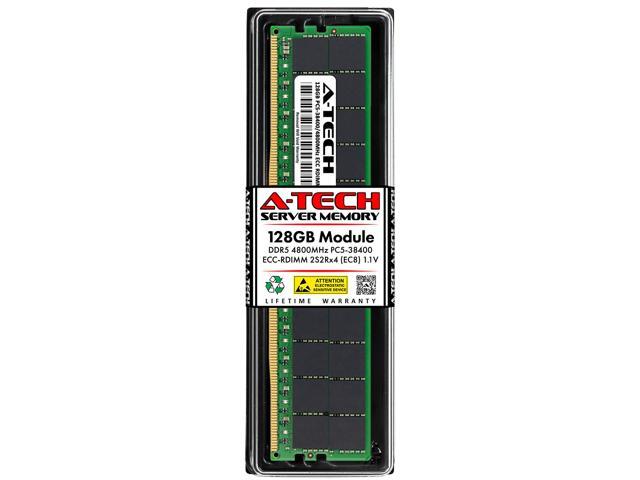 A-Tech 128GB 2S2Rx4 (4Rx4 3DS) PC5-38400R DDR5 4800 MHz EC8 RDIMM ECC ...