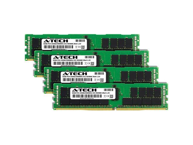A-Tech 128GB (4x32GB) 2Rx4 PC4-19200R DDR4 2400 MHz ECC RDIMM ...