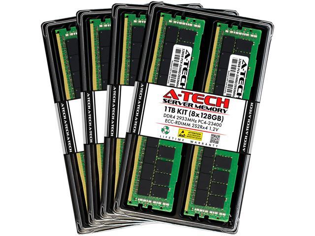 A-Tech 1TB (8x128GB) 2S2Rx4 (4Rx4 3DS) PC4-23400R DDR4 2933 MHz ECC ...