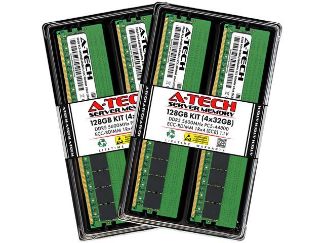 A-Tech 128GB (4x32GB) 1Rx4 PC5-44800R DDR5 5600 MHz EC8 RDIMM ECC ...