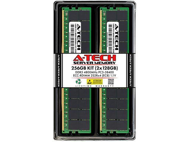 A-Tech 256GB (2x128GB) 2S2Rx4 (4Rx4 3DS) PC5-38400R DDR5 4800 MHz EC8 ...