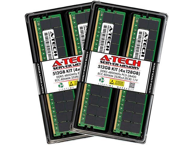 A-Tech 512GB (4x128GB) 2S2Rx4 (4Rx4 3DS) PC5-38400R DDR5 4800 MHz EC8 ...