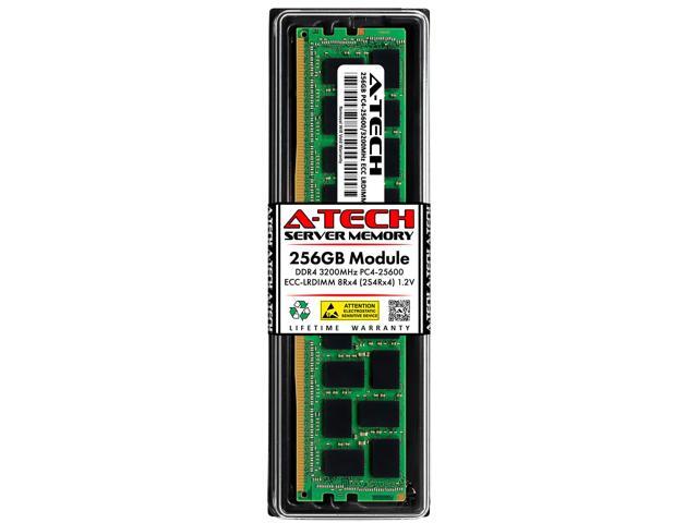 A-Tech 256GB 2S4Rx4 (8Rx4 3DS) PC4-25600L DDR4 3200 MHz ECC LRDIMM Load ...