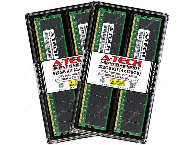 A-Tech 512GB (4x128GB) 2S2Rx4 (4Rx4 3DS) PC5-44800R DDR5 5600 MHz EC8 ...